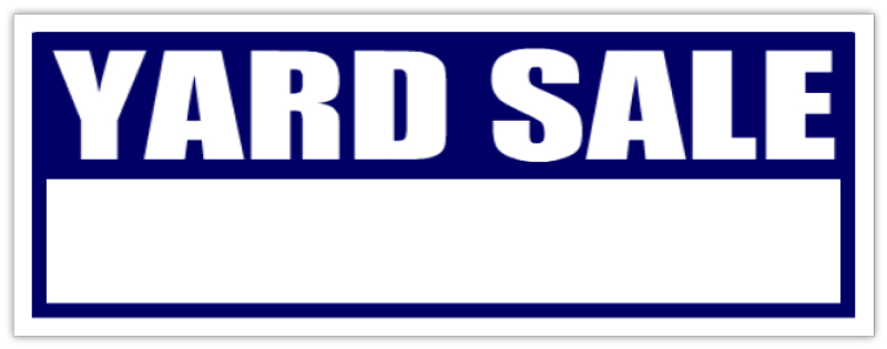 Yard Sale Sign Blue Blank Garage Sale Signs